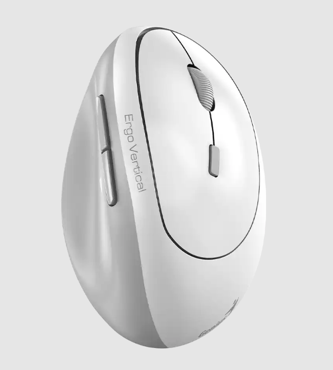 Mouse Genius wireless dual ergo 8350S con IA gris vertical - Genius