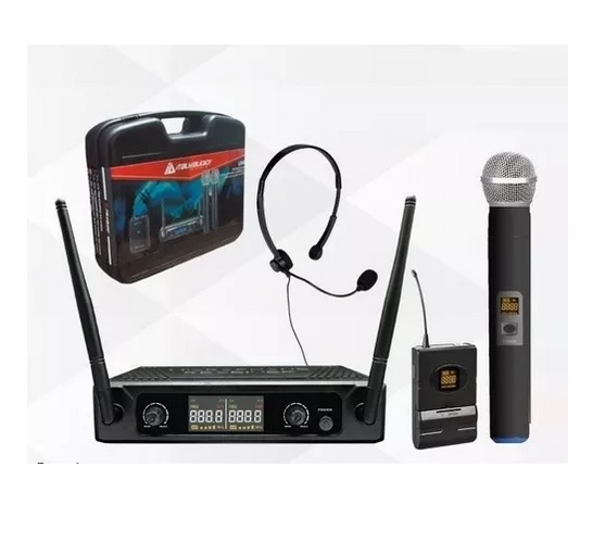 Microfono Italy Audio Inalambrico Uhf Doble Mano + Diadema